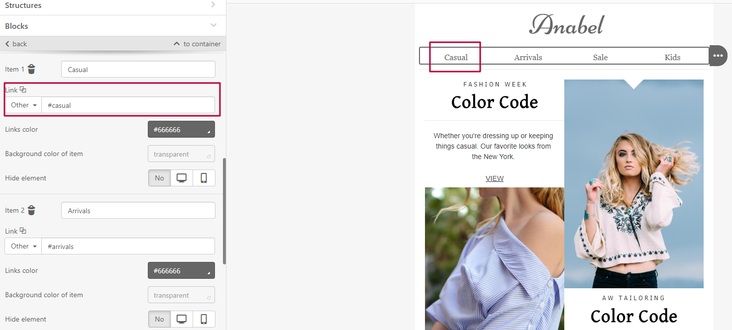 How to Add Anchor Links and Hyperlinks to Emails in a Drag-and-Drop Editor | Blog